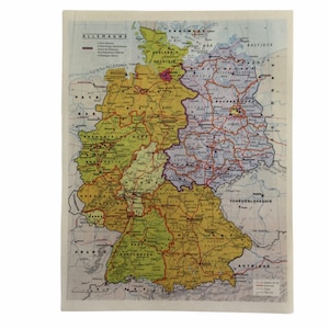 RDA/RFA Allemagne Carte ancienne de lAllemagne Impression - Etsy France