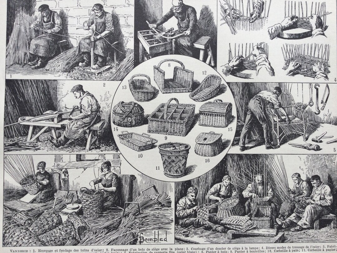 Basket, Wicker, Hamper, Wickerwork, French Craftsmanship, Basket ...