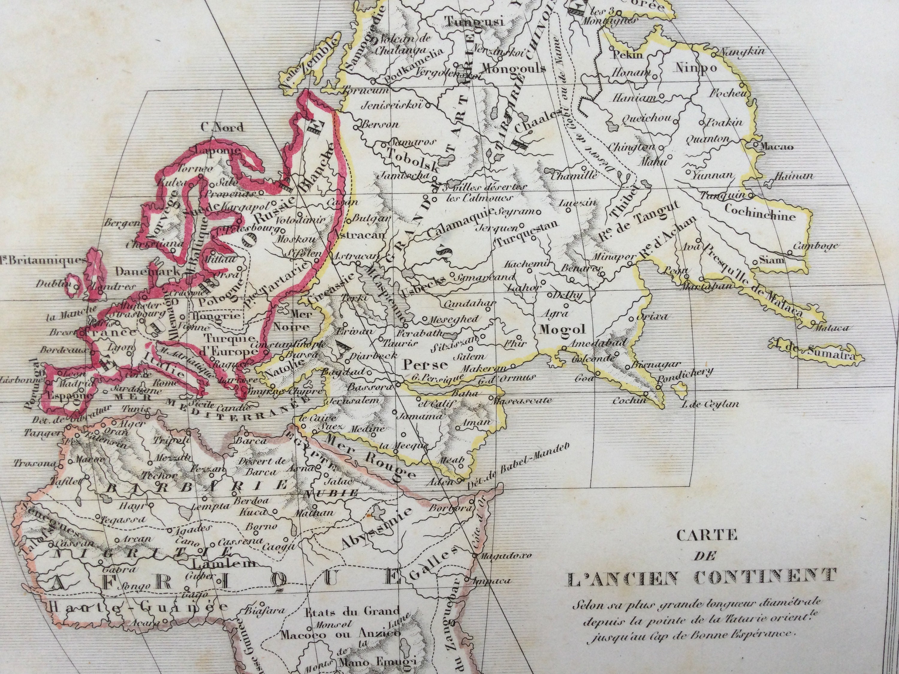 Old Continent Old Map of the World Map of the Old Continent - Etsy Ireland