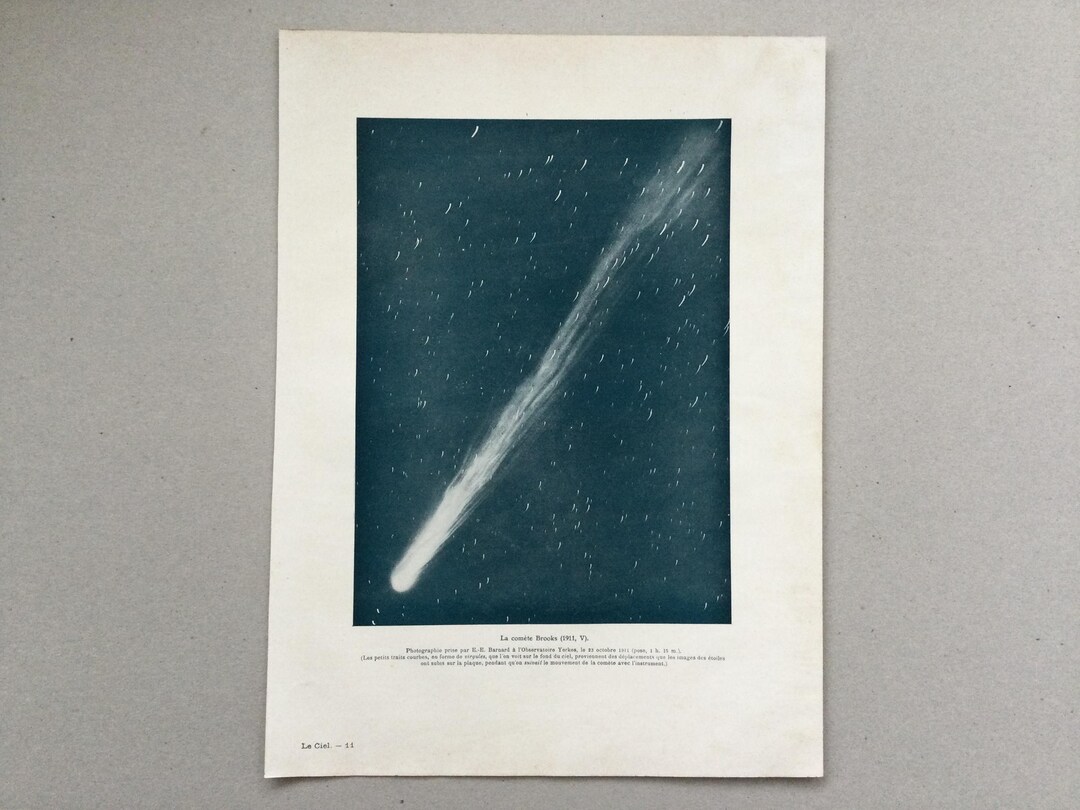 Comet, Comet Brooks, Universe, Solar System Science Prints, Vintage ...