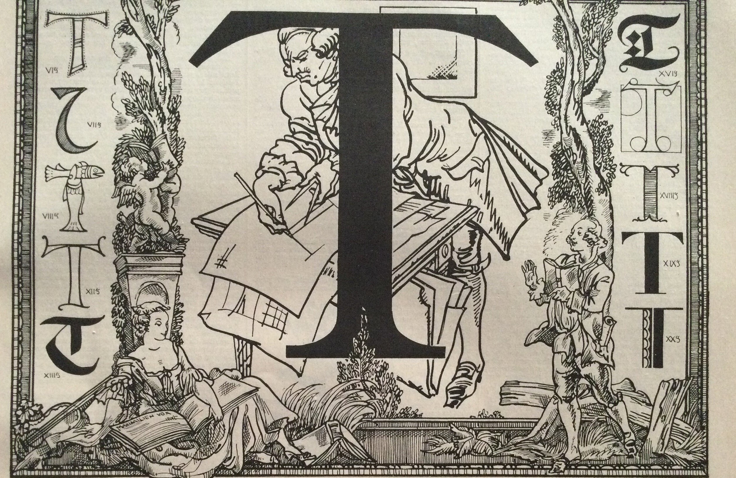 Letra T Cartel de carta vintage Nombre Placa original Cartel inicial ...