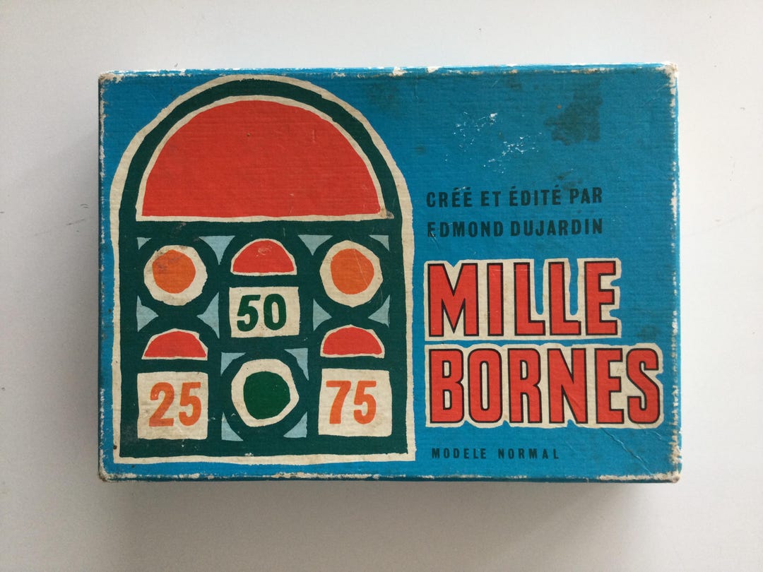 1965 Mille Bornes Antique, Vintage French Mille Bornes Card Game, 1960s ...