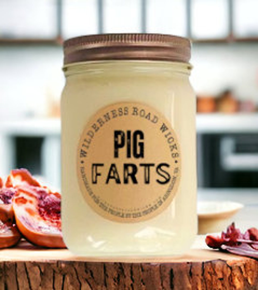 PIG FARTS Natural Soy Candle | 12 Oz. Jar | Bacon Scent | Humor ...