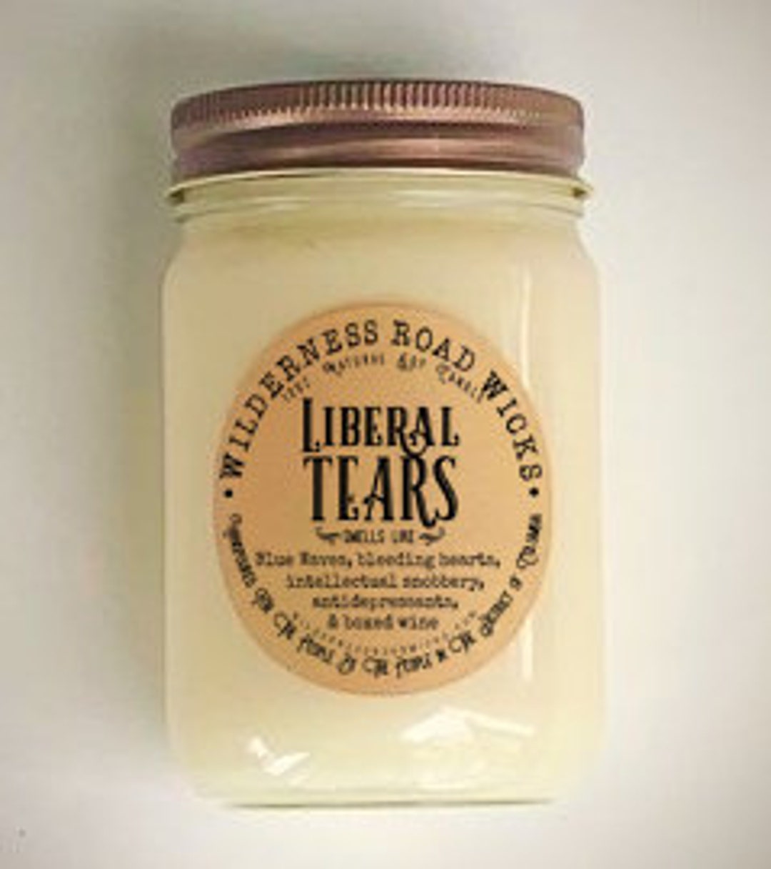 LIBERAL TEARS Soy Candle | Wine Scent | Gift for Conservative ...