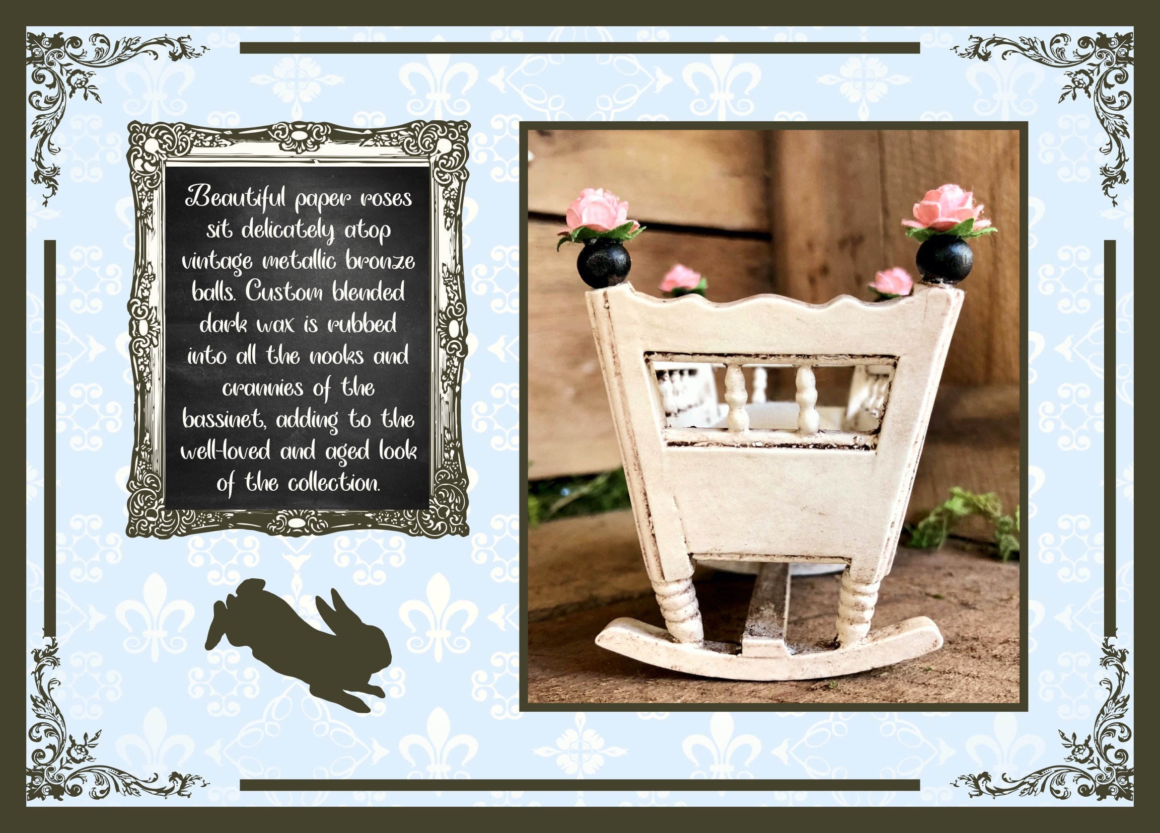 Bassinet - Part of the Peter Rabbit Dollhouse / Miniature Collection - Etsy