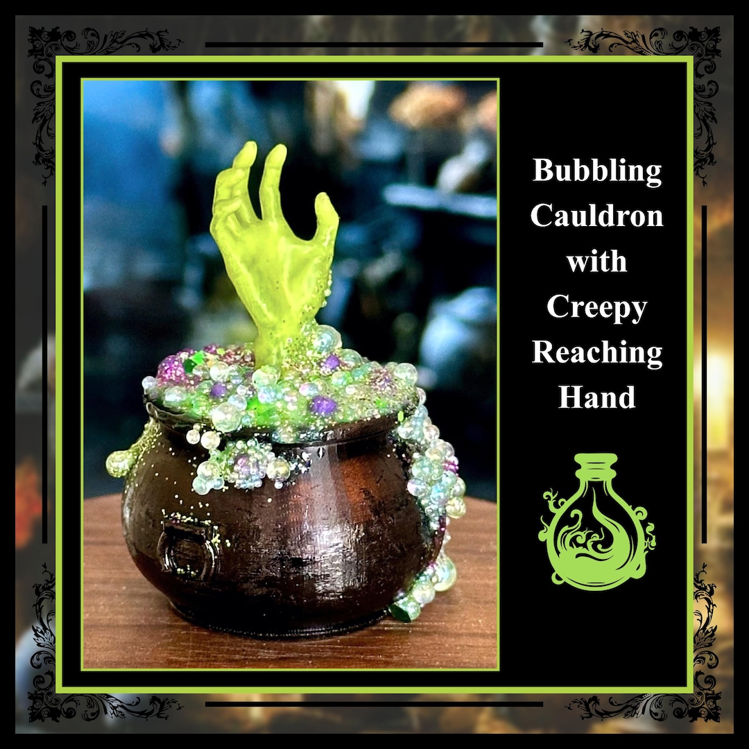 Dollhouse / Miniature Cauldron With Creepy Reaching Hand - Two Sizes ...