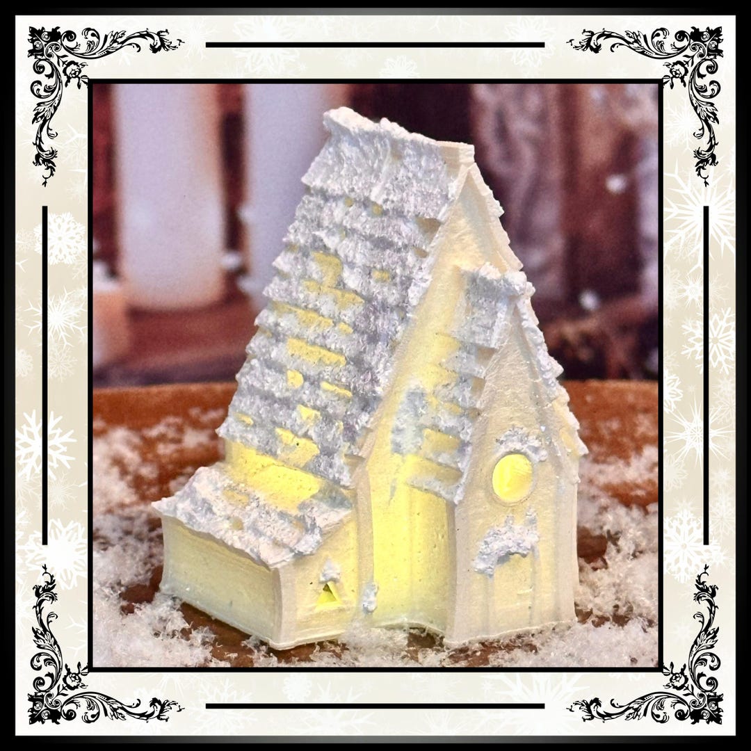 Dollhouse / Miniature Light up Gingerbread House or Christmas Cottage ...