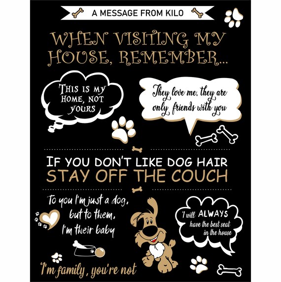 A Message From Dog Digital File Wall or Picture Art - Etsy