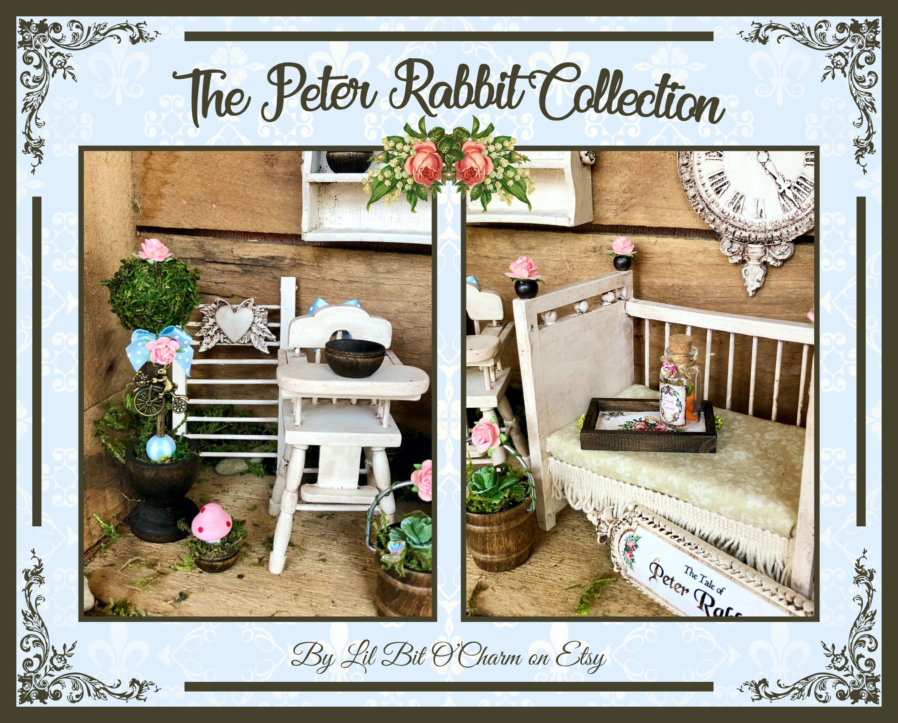 Bassinet - Part of the Peter Rabbit Dollhouse / Miniature Collection - Etsy