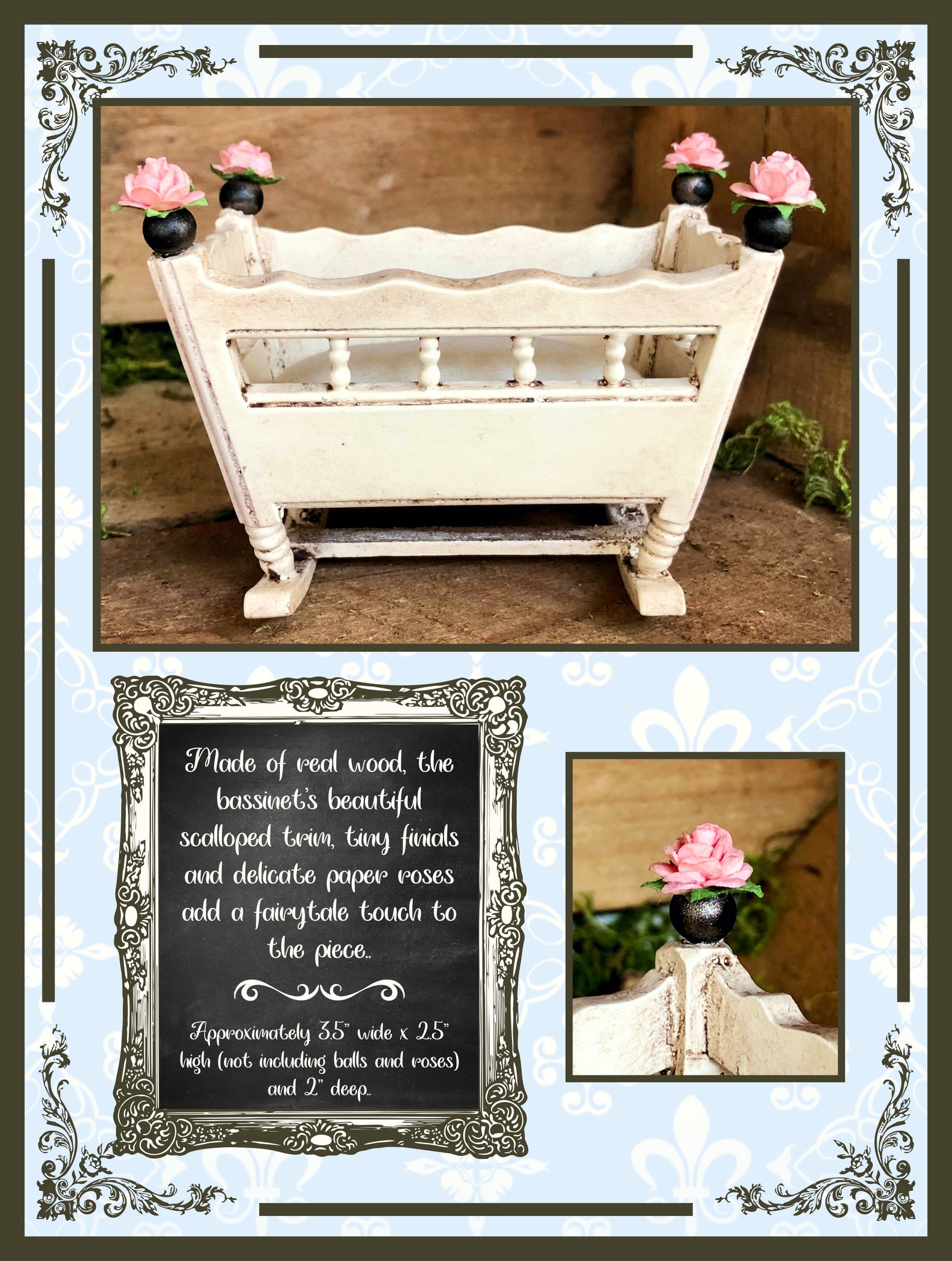 Bassinet - Part of the Peter Rabbit Dollhouse / Miniature Collection - Etsy