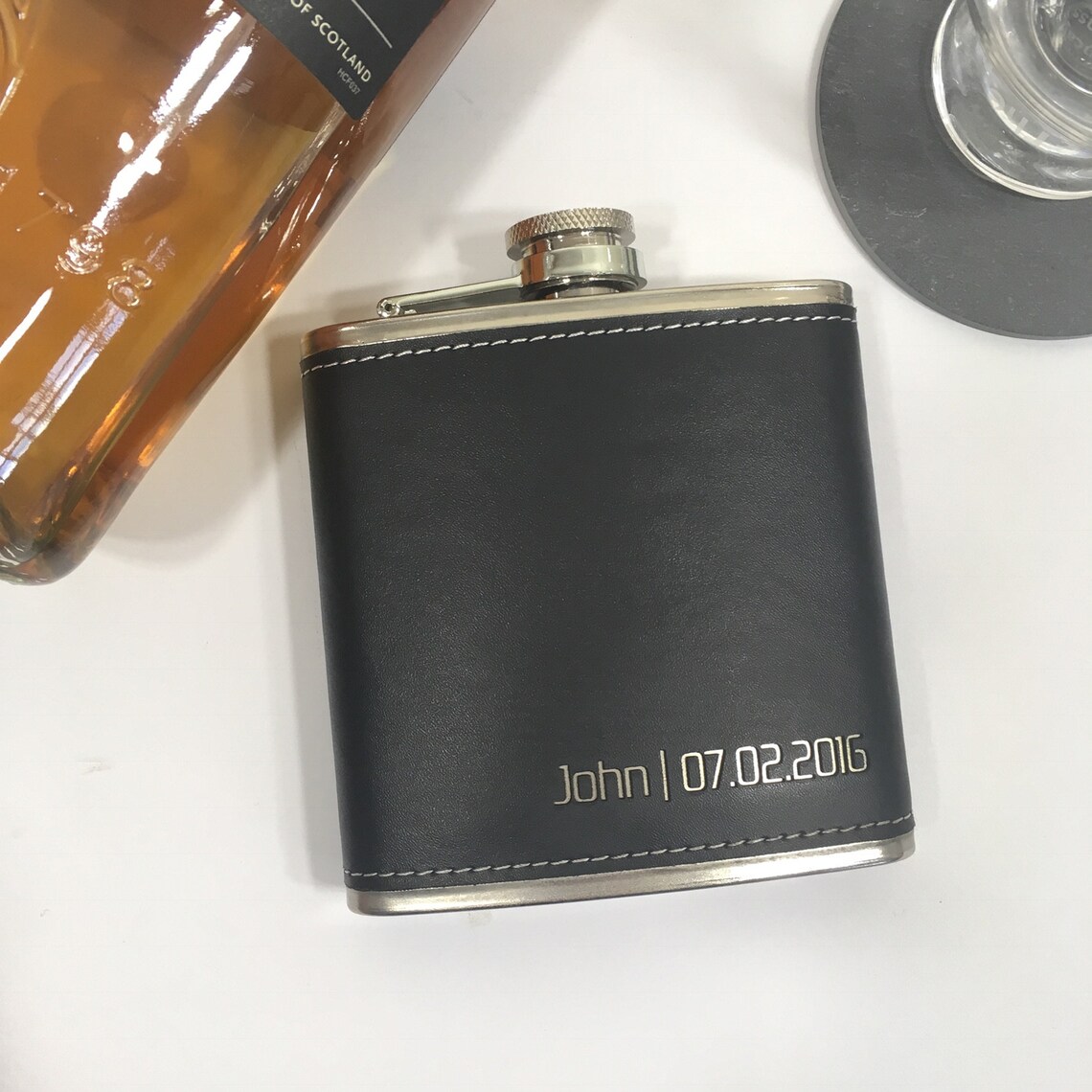 Personalised Hip Flask: Engraved Gift With Different Outer Options - Etsy