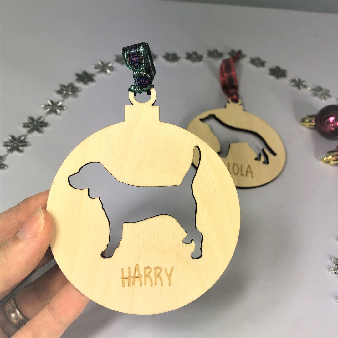 Personalised Dog Christmas Bauble. Christmas Tree Pet Decoration ...