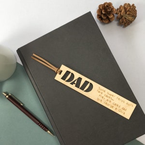 Personalised Bookmark, Laser Cut Wooden Gift, Mothers Day & Fathers Day ...
