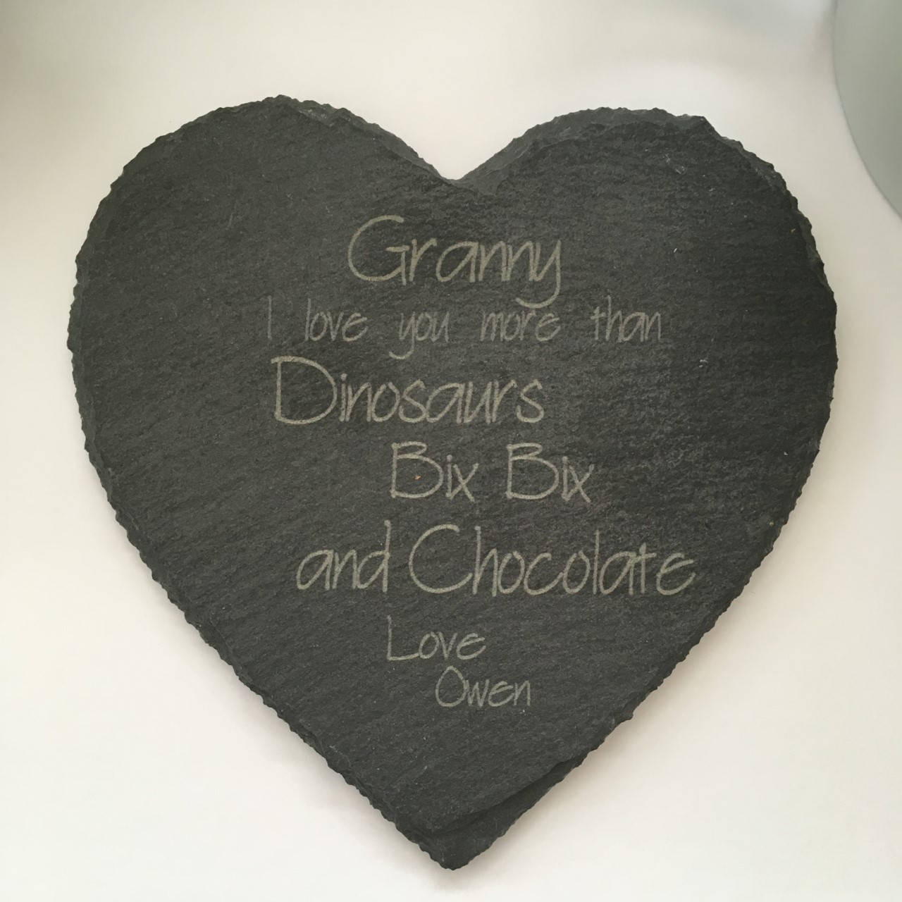 Personalised Heart Shaped Slate Coaster Mothers Day Gift | Etsy