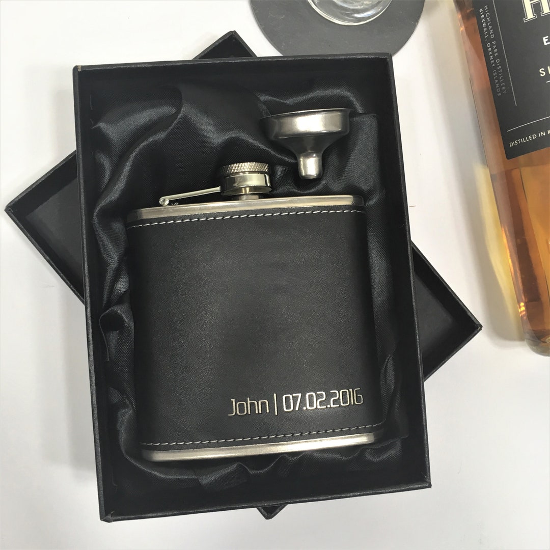 Personalised Hip Flask: Engraved Gift With Different Outer Options - Etsy