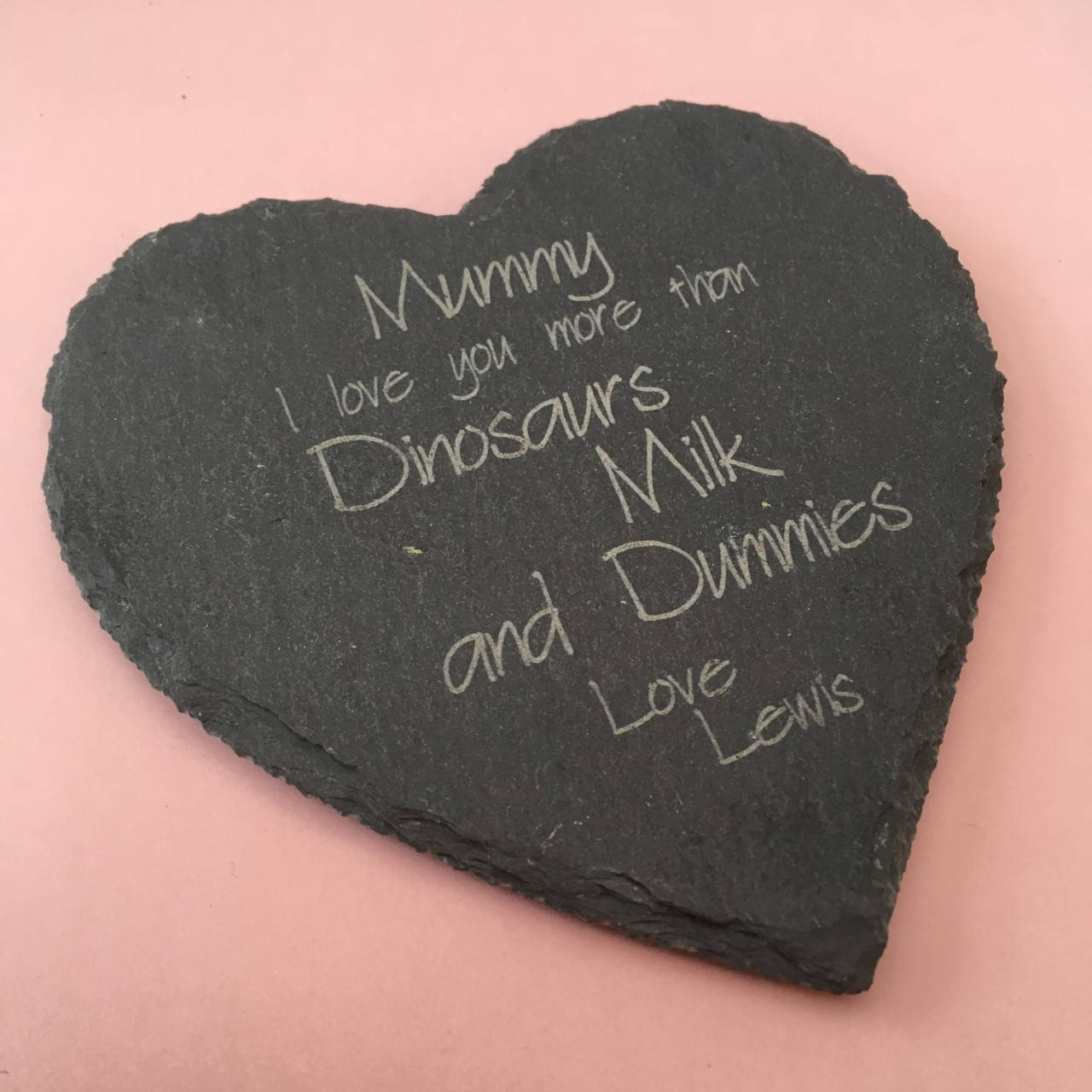 Personalised Heart Shaped Slate Coaster Mothers Day Gift | Etsy