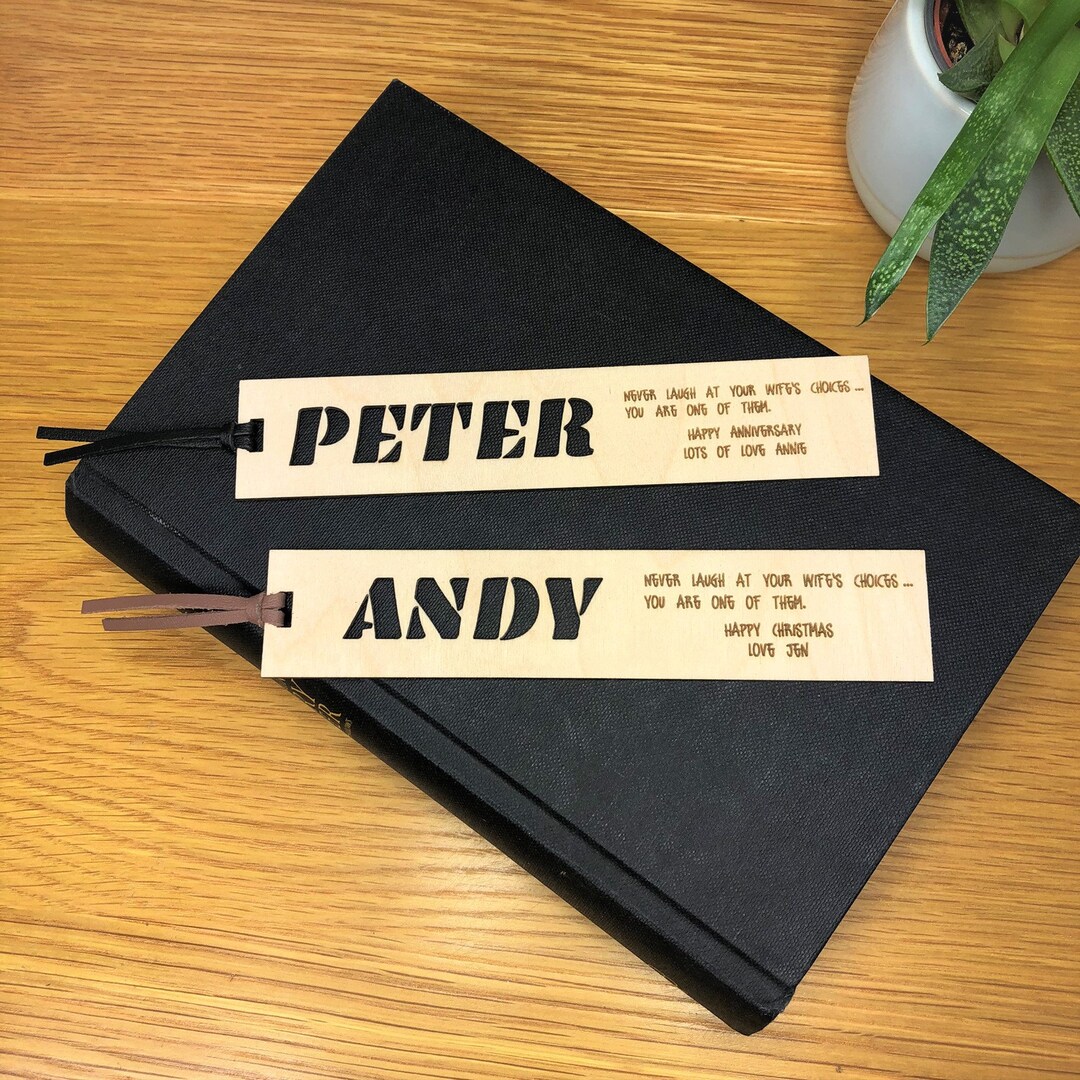 Personalised Wooden Bookmark, Mothers Day & Fathers Day Gift, Birthday ...