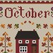 October Cross Stitch Pattern October Monthly Sampler | Etsy