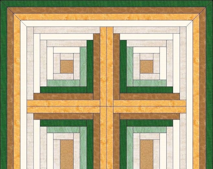 Log Cabin Cross - Guiding Star - Wall Hanging: 31 In. X 43 In.- PDF ...