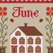 June Cross Stitch Pattern June Monthly Sampler Calendar | Etsy
