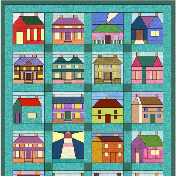 House Quilt Pattern - Etsy
