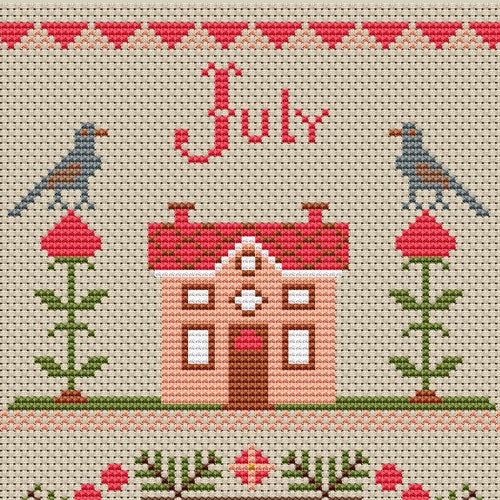 June Cross Stitch Pattern June Monthly Sampler Calendar - Etsy