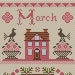 March Cross Stitch Pattern, Marchl Monthly Sampler, Calendar Cross ...