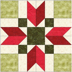 Digital PDF Quilt Patternchristmas Star 2modern - Etsy