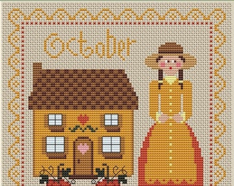 October Sampler Stitch PDF Pattern - Etsy