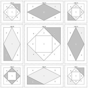 Foundation Paper Piecing (FPP) Templates|storm at Sea Quilt Block ...