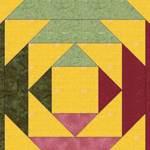 Digital PDF Quilt Block Patternlog Cabin Chevron Quilt - Etsy