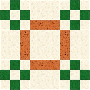 Digital PDF Quilt Block Pattern|quilt Block Five Patch|modern Patchwork ...