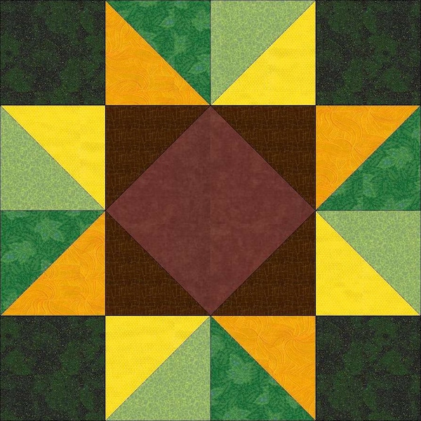 Sunflower Quilt Pattern - Etsy