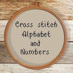 Cross Stitch Alphabet and Numbers Patternfancy Cursivemodern Xstitch ...