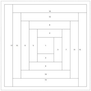 Foundation Paper Piecing (FPP) Templates|log Cabin Quilt Block Pattern ...