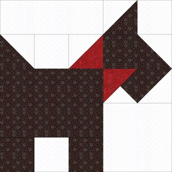 Dog Quilt Block Pattern - Etsy