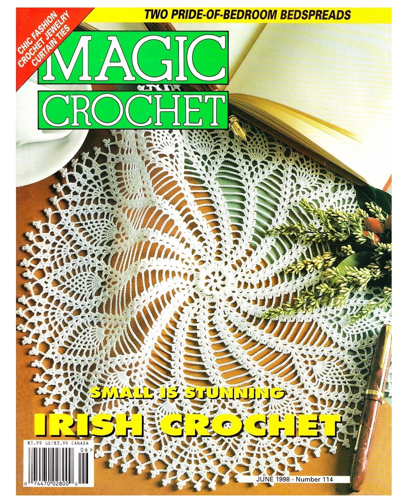 Vintage Crochet Pattern Magazine|magic Crochet #114 June 1998|24 ...