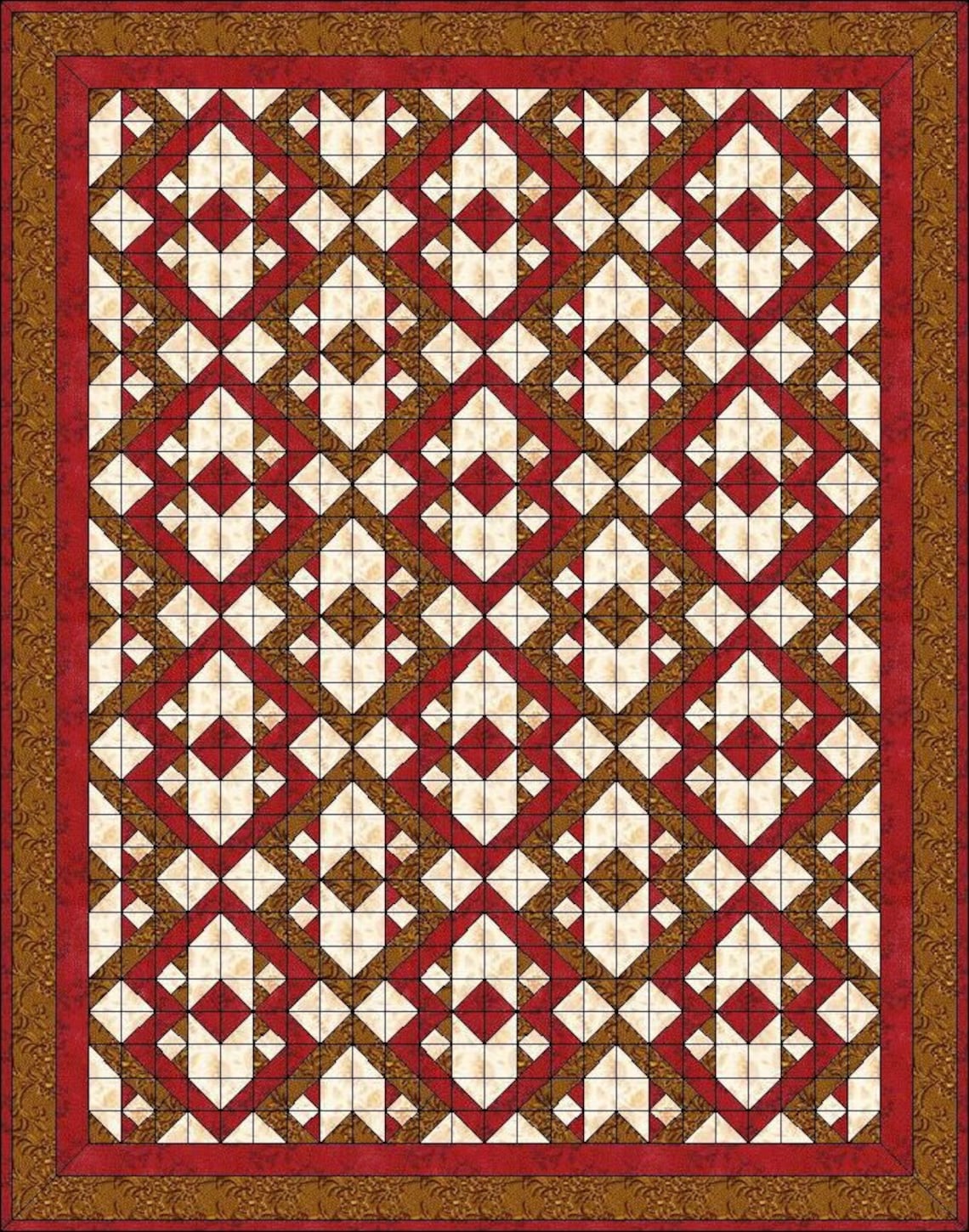 Digital PDF Quilt Block Pattern|chinese Puzzle Quilt Block Pattern ...