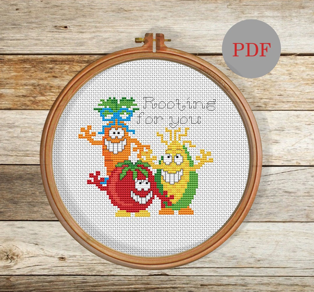 Vegetable Cross Stitch Pattern, Funny Cross Stitch, Counted Cross ...