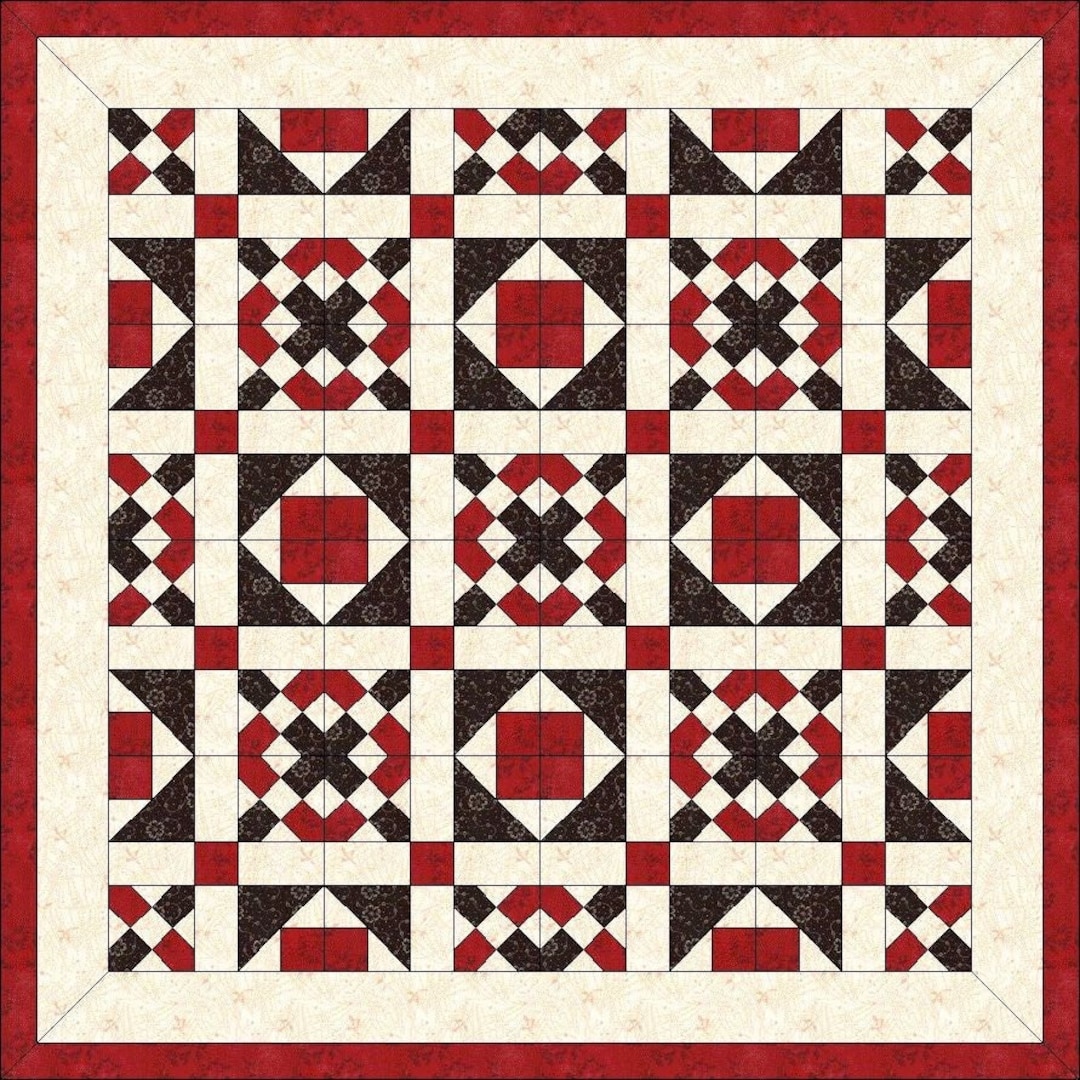 Digital PDF Quilt Block Pattern|leap Frog Quilt Block Pattern (2 ...