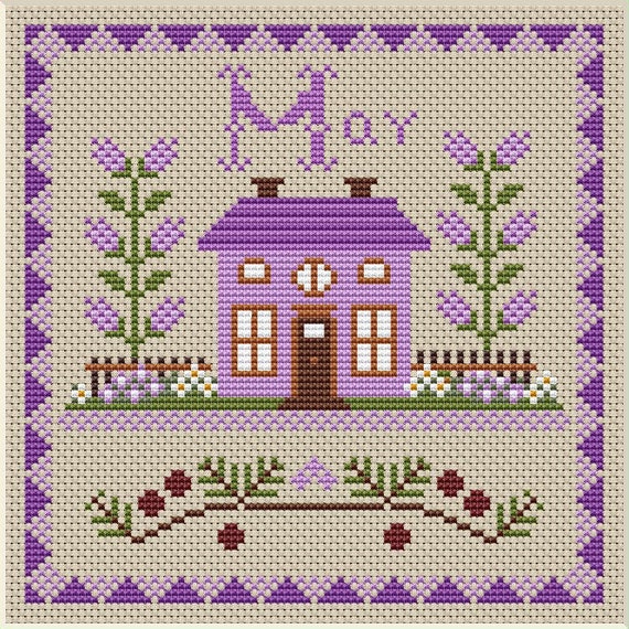 May Cross Stitch Pattern May Monthly Sampler Calendar Cross | Etsy