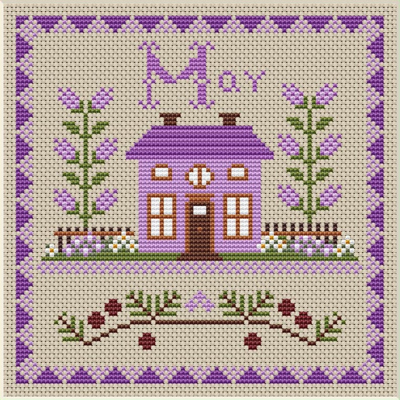 May Cross Stitch Pattern May Monthly Sampler Calendar Cross | Etsy