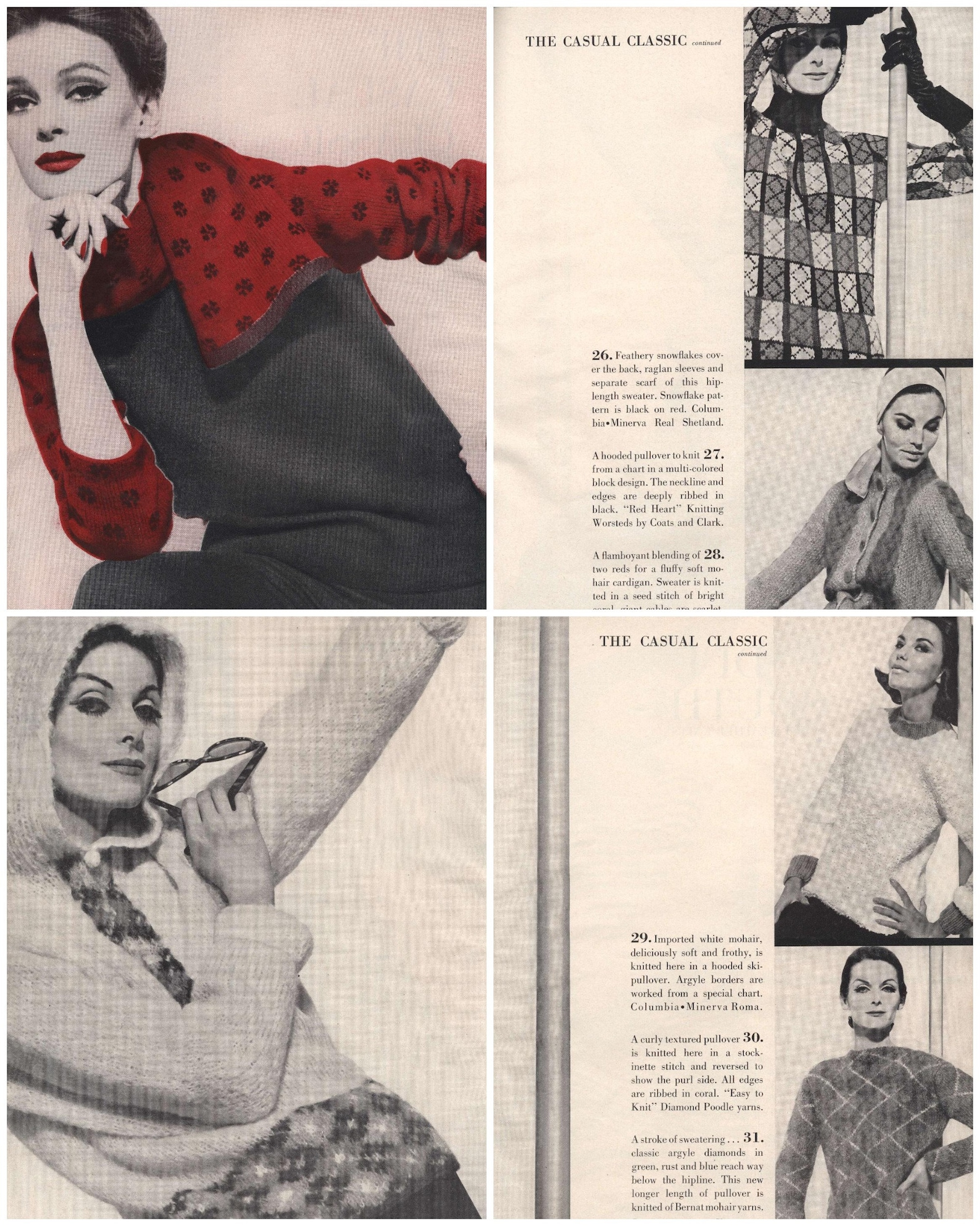 Vintage Vogue Knitting Magazine | Fall-winter 1961 (PDF Pattern) - Etsy