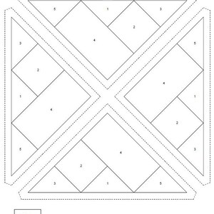Foundation Paper Piecing (FPP) Templates|card Trick 2 Quilt Block ...