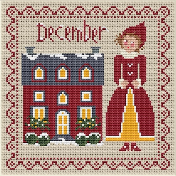Calendar Girls December Cross Stitch Pattern December - Etsy