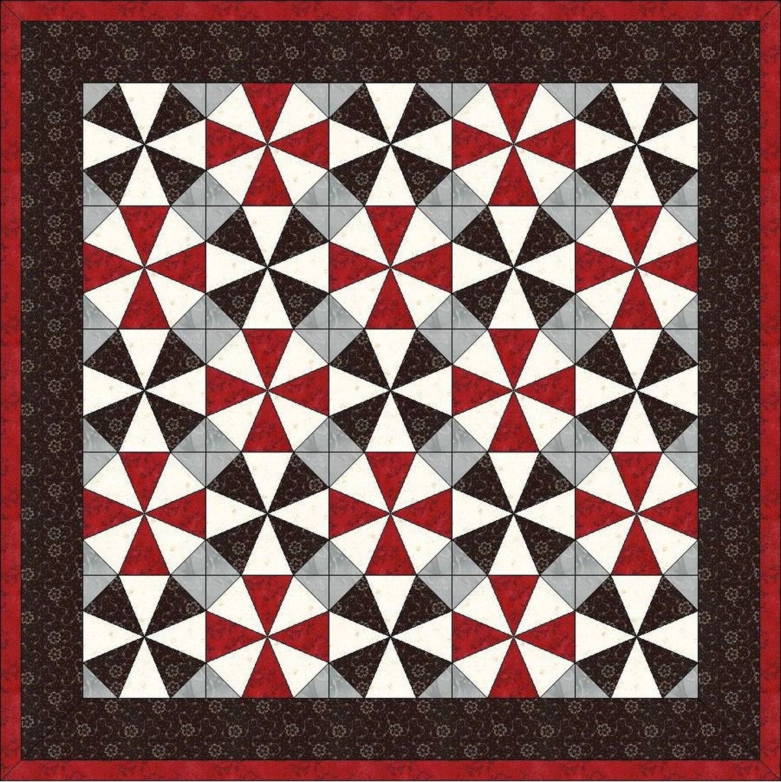 Digital PDF Quilt Block Pattern|kaleidoscope Quilt Block Pattern (2 ...