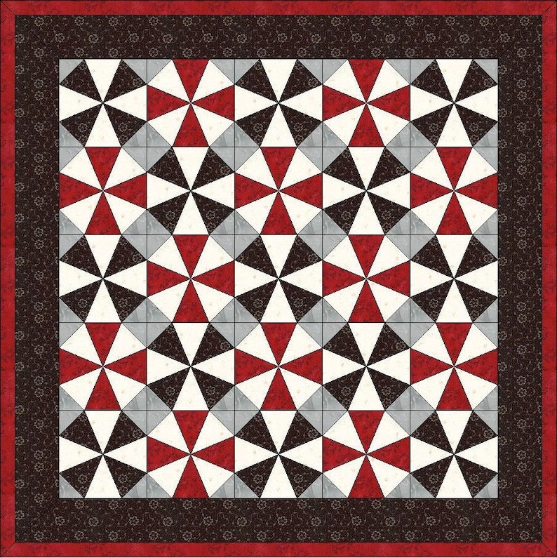 Digital PDF Quilt Block Pattern|kaleidoscope Quilt Block Pattern (2 ...