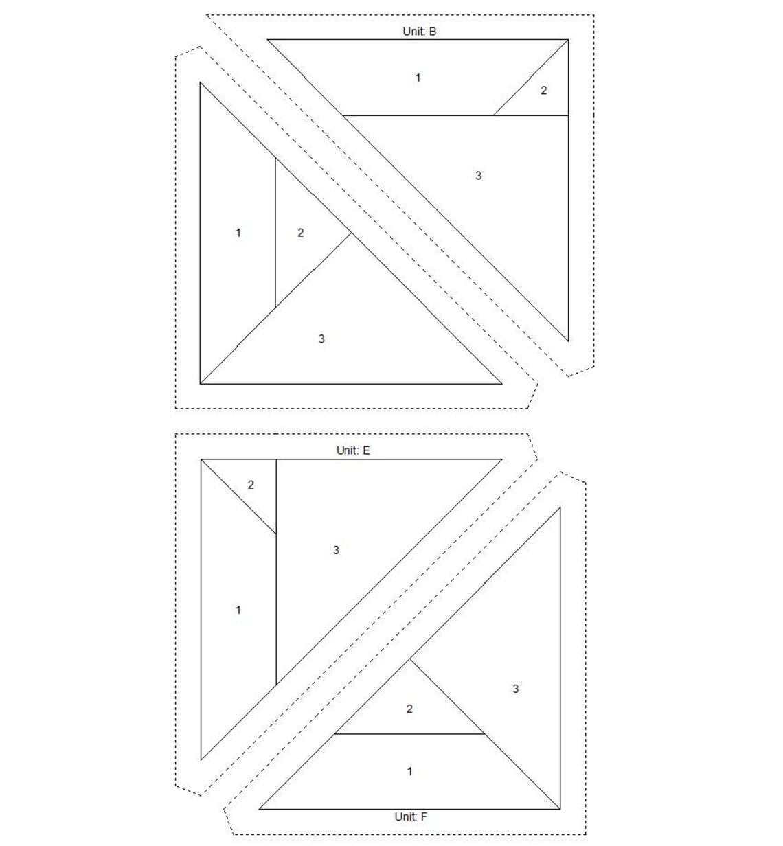 Foundation Paper Piecing (FPP) Templates|card Trick Quilt Block Pattern ...