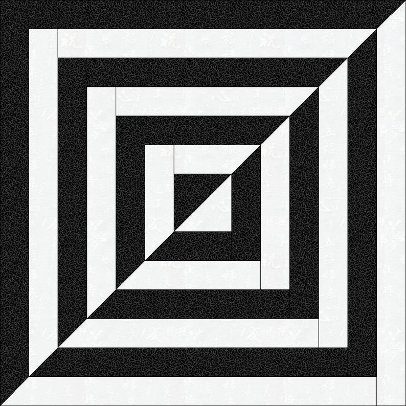 Digital PDF Quilt Block Pattern|optical Illusion Quilt Block Pattern ...