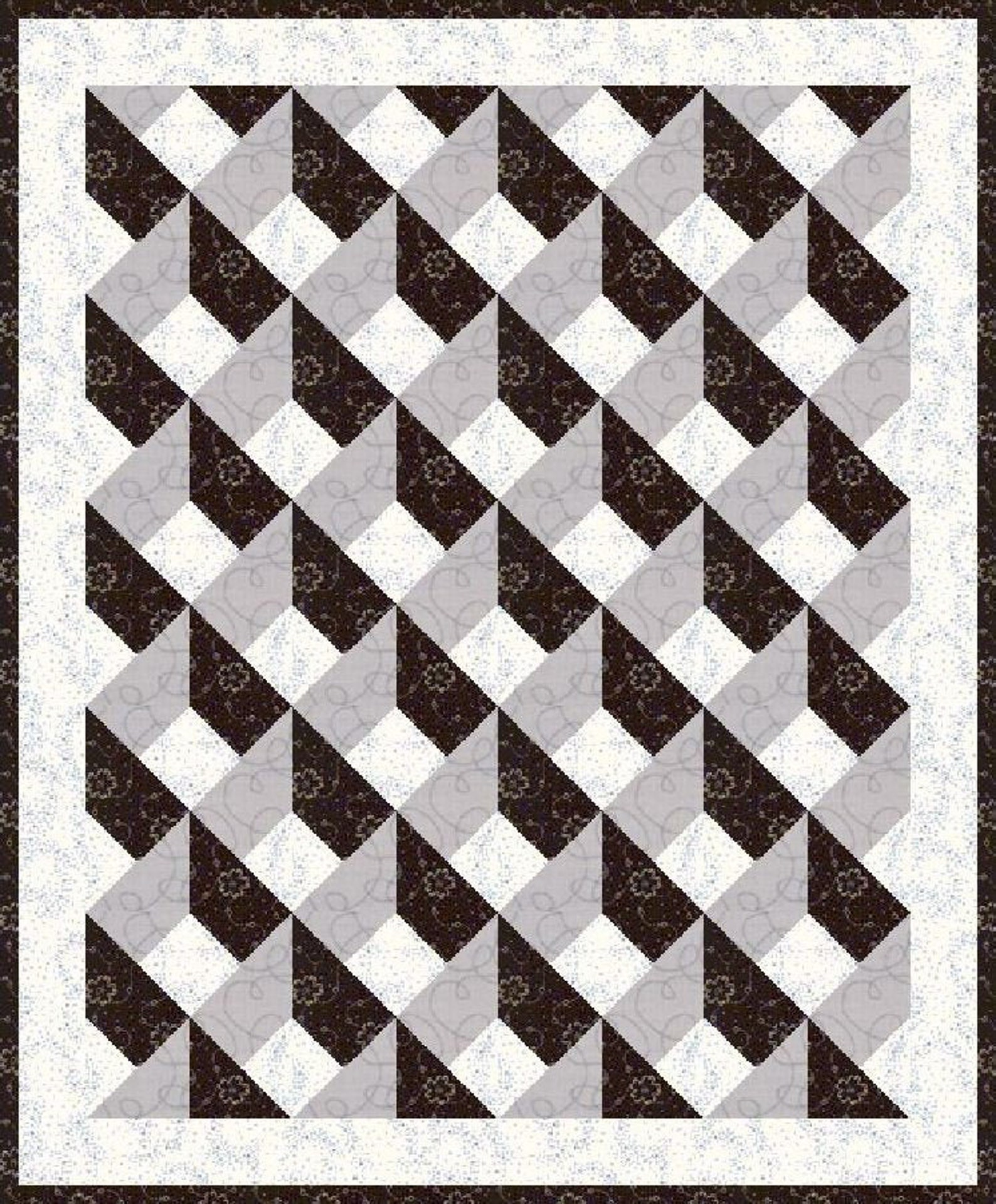 Digital PDF Quilt Block Pattern|black and Grey Grids Quilt Block ...